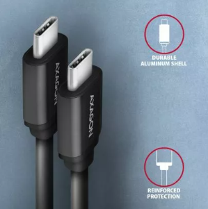 Cable Axagon USB-C 60W 3A 480 Mbps 1m black - SELF IT - Tech Hardware Store